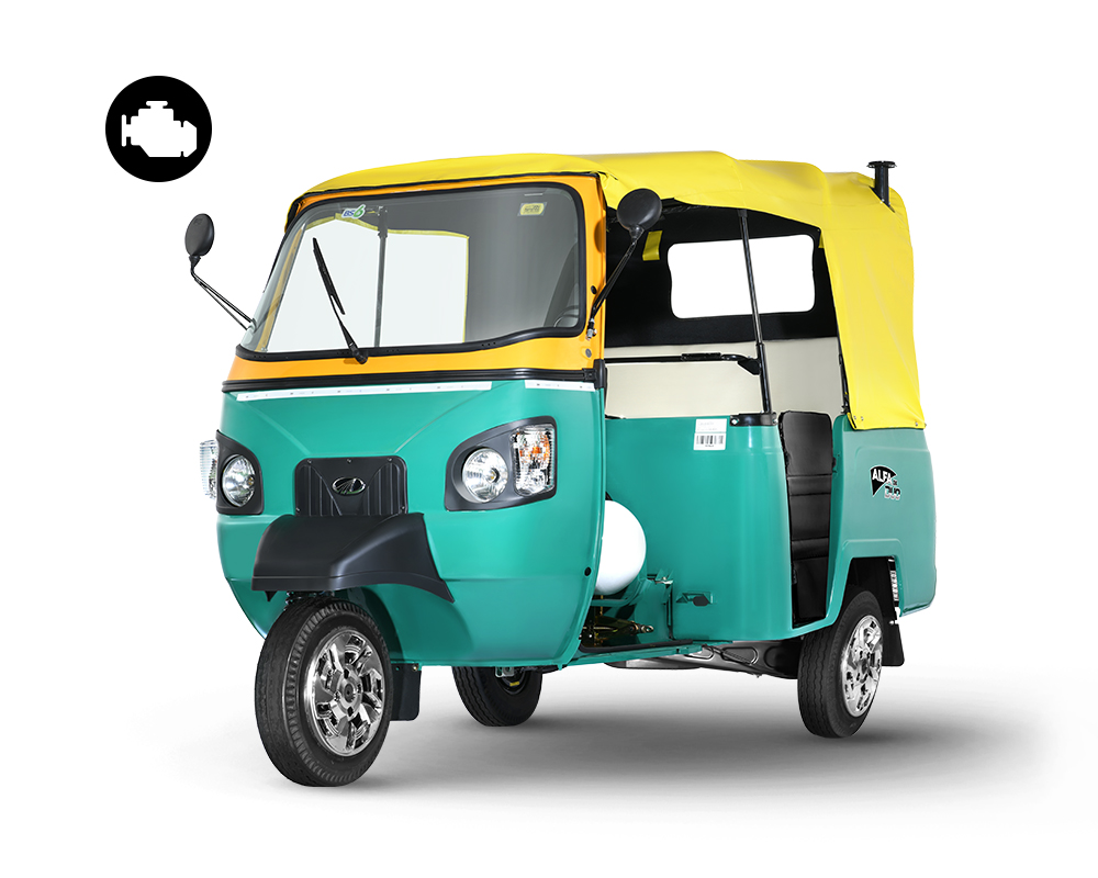 Mahindra Alfa DX Duo - Reliable CNG Auto Rickshaw with Great Mileage